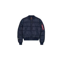 Bomberjacke Alpha Industries "MA-1 Logo Puffer", Herren, Gr. L, ultra navy, Obermaterial: 100% Polyester; Futter: 100% Polyester; F&uuml;llung: 100% Polyester, Jacken Bomberjacke