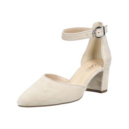 Pumps Gabor "Gabor Pumps Leder", Damen, Gr. 40,5, beige, Leder, Schuhe Pumps