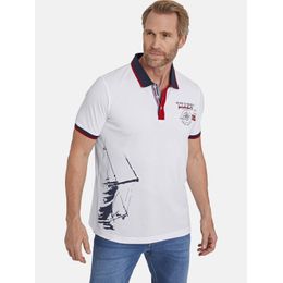 Poloshirt Jan Vanderstorm "Poloshirt DILAN", Herren, Gr. 7XL, wei&szlig;, Obermaterial: 100% Baumwolle CO., Shirts