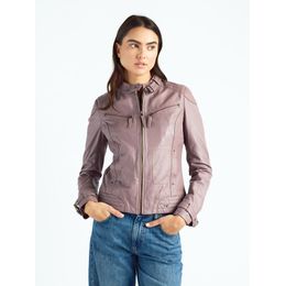Lederjacke Maze "31Ryana", Damen, Gr. L, lila (mauve), Obermaterial: 100% Lammleder; Futter: 100% Baumwolle; &Auml;rmelfutter: 100% Polyester, Jacken