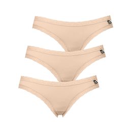 like it! Minislip LIKE IT "3er Pack Damen Minislip Olivia", Damen, Gr. L, beige (nude), Obermaterial: 92% Polyamid PA. 8% Elasthan EL., Unterhosen