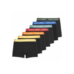 Jack & Jones Boxershorts JACK & JONES "Boxershort JACVITO SOLID 7er Pack", Herren, Gr. M, bunt (schwarz, bunt), Obermaterial: 95% Baumwolle CO. 5% Elasthan EL., Unterhosen
