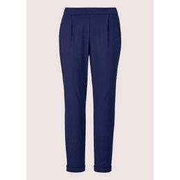Madeleine Mode 7/8-Hose MADELEINE "Hose 7/8-Hose zum Schl&uuml;pfen", Damen, Gr. 40, N + K Gr, blau (nachtblau), Obermaterial: 80% Baumwolle CO. 18% Polyamid PA. 2% Elasthan EL., Modern, normal, Hosen 7/8-Hose