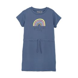 Sommerkleid Color Kids "Sommerkleid CODress", M&auml;dchen, Gr. 104, N-Gr, blau (vintage indigo), Obermaterial: 90% Polyester PES. 10% Elasthan EL., Kleider Sommerkleid