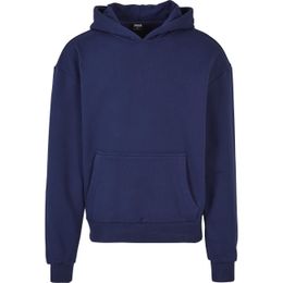 Rundhalspullover Urban Classics "Urban Classics Herren Ultra Heavy Hoody", Herren, Gr. L, lightnavy, 100% Baumwolle, unifarben, oversize, ohne Ausschnitt, Pullover Rundhalspullover