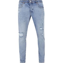Bequeme Jeans 2Y Premium "2Y Premium Herren 2Y Destroyed Slim Fit Denim", Herren, Gr. 32, Normalgr&ouml;&szlig;en, blau, 97% Baumwolle, 3% Elasthan, unifarben, Jeans