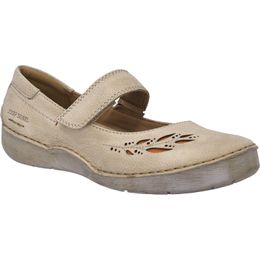 Ballerina Josef Seibel "Fergey 58, beige", Damen, Gr. 39, beige, Obermaterial: 100% Rindsleder Leather cow., Schuhe Ballerina