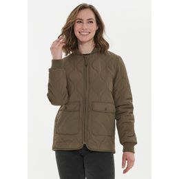 Steppjacke WEATHER REPORT "Eilish", Damen, Gr. 38, gr&uuml;n (olivgr&uuml;n), 100% Nylon, unifarben, normal, Rundhals, Jacken Steppjacke, in tollem Steppdesign