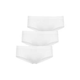 Slip Jockey "Slip Seamfree Hipster-Slips 3P 3er Pack", Damen, Gr. S, wei&szlig;, Obermaterial: 93% Polyamid PA. 7% Elasthan EL., Unterhosen Slip