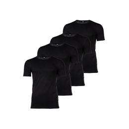 Unterhemd BOSS "Unterhemd TShirtRN 2P Modern 4er Pack", Herren, Gr. XL, N-Gr, schwarz, Obermaterial: 95% Baumwolle CO. 5% Elasthan EL., Unterhemden Unterhemd