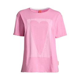 T-Shirt SALZHAUT "Shirt PARRHIUS", Damen, Gr. S, rosa (blossom), Obermaterial: 100% Baumwolle CO., Shirts T-Shirt