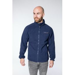 Fleecejacke DEPROC Active "WHITELAKE MEN", Herren, Gr. XL (54), blau, 100% Polyester, mit Gummizug, Jacken Fleecejacke, auch in Gro&szlig;en Gr&ouml;&szlig;en erh&auml;ltlich