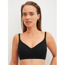 Soft-BH Calida "Natural Skin", Damen, Gr. L (48/50), N-Gr, schwarz c2c, Interlock, Obermaterial: 81% Modal, 19% Elasthan, BHs Soft-BH, mit herausnehmbaren Pads, Interlock-Qualit&auml;t, atmungsaktiv