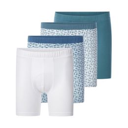 Slip Babista "4er Pack Boxershorts VITLIDE", Herren, Gr. L, blau (petrol mint wei&szlig;), Obermaterial: 95% Baumwolle CO. 5% Elasthan EL., Unterhosen Slip
