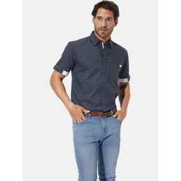 Kurzarmhemd Babista "Kurzarmhemd FIERON", Herren, Gr. XL, weit, blau (dunkelblau gemustert), Obermaterial: 100% Baumwolle CO., regular fit, Hemden