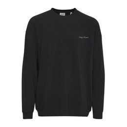 !Solid Rundhalspullover SOLID "Rundhalspullover SDMill", Herren, Gr. L, schwarz (true schwarz), Obermaterial: 100% Baumwolle CO., Pullover Rundhalspullover