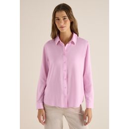 Langarmbluse Cecil, Damen, Gr. XL (44), light blush rose, Stoff, 100% Viskose, unifarben, klassisch normal, V-Ausschnitt, Manschette, Blusen, aus softer Viskose