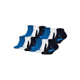 Sneakersocken Puma "Socken BWT Sneaker 12P 12er Pack", M&auml;dchen, Gr. 31-34, bunt (schwarz, wei&szlig;, blau), Obermaterial: 66% Baumwolle CO. 18% Polyamid PA. 14% Polyester PES. 2% Elasthan EL., Socken Sneakersocken