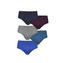 Slip Jan Vanderstorm "5er Pack Sportslip ERBLIN", Herren, Gr. 5XL, blau (bunt), Obermaterial: 100% Baumwolle CO., Unterhosen Slip