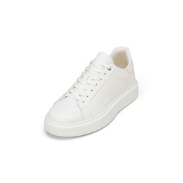 Marc O'Polo Sneaker MARC O'POLO "aus edlem Rindleder", Herren, Gr. 44, wei&szlig;, Obermaterial: 100% Leder (Rind), unifarben, Schuhe Sneaker