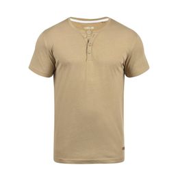 !Solid Rundhalsshirt SOLID "Rundhalsshirt SDVolker", Herren, Gr. S, beige (sand melan), Obermaterial: 60% Baumwolle CO. 40% Polyester PES., Shirts Rundhalsshirt