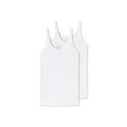 Unterhemd Schiesser "T-Shirt 2er Pack", Damen, Gr. XL, N-Gr, wei&szlig;, Obermaterial: 95% Baumwolle CO. 5% Elasthan EL., Unterhemden Unterhemd