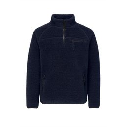 Kapuzenpullover Brandit "Brandit Herren Teddyfleece Troyer", Damen, Gr. 4XL, navy, 100% Polyester, unifarben, normal, amerikanischer Ausschnitt, Pullover Kapuzenpullover