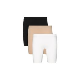 Panty Jockey "Panty Skimmies Slipshort 3er Pack", Damen, Gr. XXL, bunt (schwarz, wei&szlig;, beige), Obermaterial: 85% Polyamid PA. 12% Elasthan EL. 3% Baumwolle CO., Unterhosen Panty