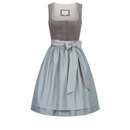 N&uuml;bler Dirndl N&Uuml;BLER "Dirndl mini Fabienne", Damen, Gr. 36, EURO, grau, Obermaterial: 100% Polyamid PA., Kleider