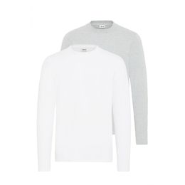 !Solid Langarmshirt SOLID "Langarmshirt SDOdatten", Herren, Gr. XXL, wei&szlig; (wei&szlig;, lgm), Obermaterial: 50% Baumwolle CO. 50% Polyester PES., Shirts Langarmshirt