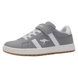 Sneaker Kangaroos "K-CA MILES EV", M&auml;dchen, Gr. 32, wei&szlig; (ultimate grau, wei&szlig;), Synthetik, Schuhe Sneaker