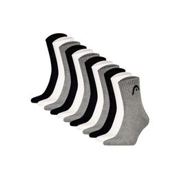 Kurzsocken Head "Socken All Sports Training Short Crew 12P 12er Pack", Herren, Gr. 39-42, bunt (grau, wei&szlig;, schwarz), Obermaterial: 78% Baumwolle CO. 16% Polyester PES. 4% Polyamid PA. 2% Elasthan EL., Socken