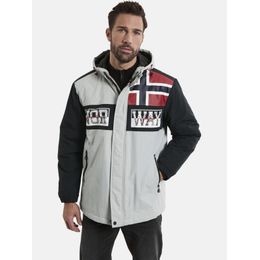 Outdoorjacke Jan Vanderstorm "Jacke LUDOLF", Herren, Gr. 58, grau (hellgrau), Obermaterial: 100% Polyamid ECONYL PA ECONYL., Jacken Outdoorjacke