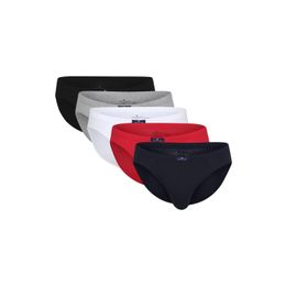 Slip Tom Tailor "Slip Mini Slip 5er Pack 5er Pack", Damen, Gr. XXL, bunt (blau, wei&szlig;, rot), Obermaterial: 100% Baumwolle CO., Unterhosen Slip