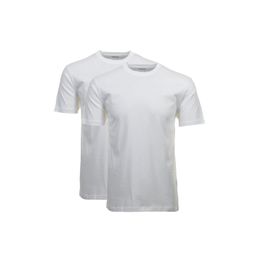 T-Shirt Ragman "T-Shirt 2er Pack", Herren, Gr. M, wei&szlig;, Obermaterial: 100% Baumwolle CO., Shirts T-Shirt