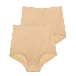 Sassa Mode Miederhose SASSA "2er Sparpack Miederhose Bodyforming", Damen, Gr. 95, beige (puder puder), Stoff, Obermaterial: 80% Polyamid PA. 20% Elasthan EL., Unterhosen