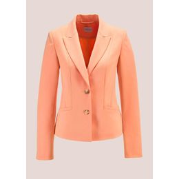 Madeleine Mode Jackenblazer MADELEINE "Blazer Taillierter Kurzblazer", Damen, Gr. 42, orange (pfirsich), Obermaterial: 88% Polyester PES. 12% Elasthan EL., Modern, normal, Blazer
