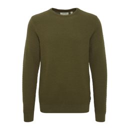 Strickfleece-Pullover Blend "Strickpullover BHREDHILL CREW NECK KNIT NOOS", Herren, Gr. L, gr&uuml;n (forest night), Obermaterial: 100% Baumwolle CO., Pullover