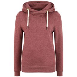 Kapuzenpullover oxmo "Hoodie OXVicky", Damen, Gr. XS, rot (wine r mel), Obermaterial: 80% Polyester PES. 20% Baumwolle CO., Sweatshirts Kapuzenpullover