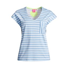 T-Shirt SALZHAUT "Shirt LUNKOHR", Damen, Gr. S, blau (ice blau), Obermaterial: 100% Baumwolle CO., Shirts T-Shirt