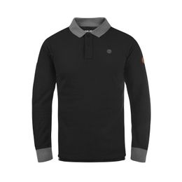 Langarm-Poloshirt Blend "Langarm-Poloshirt BHRalle", Herren, Gr. L, schwarz, Web, Obermaterial: 100% Baumwolle CO., regular fit, Shirts