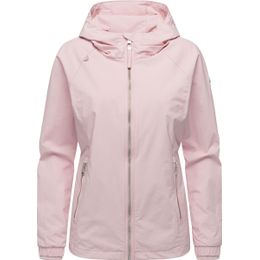Funktionsjacke Ragwear "Dizzea", Damen, Gr. L (40), rosa, Obermaterial: 100% Nylon; Innenfutter: 100% Polyester, tailliert h&uuml;ftbedeckend, hoch geschlossener Ausschnitt, &Auml;rmel ohne &Auml;rmelschlitz elastischer Bund mit Windstopper,mit innenliegendem Gummizug, Jacken Funktionsjacke, Wasserdichte und atmungsaktive &Uuml;bergangsjacke