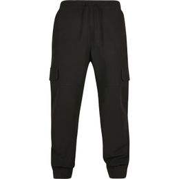 Jogginghose Urban Classics "Urban Classics Herren Comfort Military Pants", Herren, Gr. XL, US-Gr&ouml;&szlig;en, schwarz, 62% Viskose, 34% Polyester, 4% Elasthan, unifarben, relaxed fit, Hosen Jogginghose