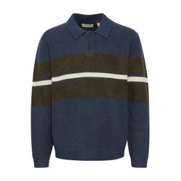 Strickfleece-Pullover Blend "Strickpullover BHPullover", Herren, Gr. XL, blau (marineblaus), Obermaterial: 28% Nylon NY. 26% Polyester PES. 23% Polyacryl PAN. 21% Viskose CV. 2% Elasthan EL., Pullover