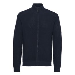 Strickjacke INDICODE "Strickjacke IDRevil", Herren, Gr. L, blau (navy), Obermaterial: 46% Baumwolle CO recyc.. 34% Baumwolle CO. 20% Polyester PES., Strickjacken Strickjacke