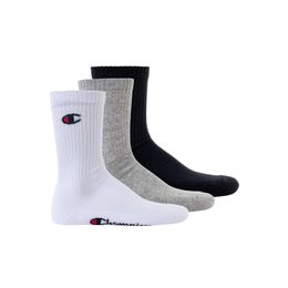 Kurzsocken Champion "Socken 3er Pack", Herren, Gr. 39-42, bunt (schwarz, wei&szlig;, grau), Obermaterial: 71% Baumwolle CO. 27% Polyester PES. 2% Elasthan EL., Socken