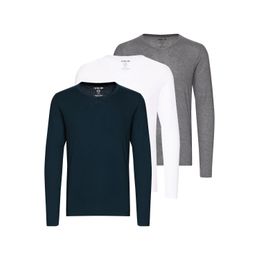 !Solid V-Shirt SOLID "V-Shirt SDBasil", Herren, Gr. L, bunt (1), Obermaterial: 80% Baumwolle CO. 20% Polyester PES., Shirts