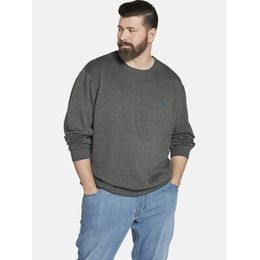 Rundhalspullover CHARLES COLBY "Pullover EARL ARCHIE", Herren, Gr. L, grau (grau melange), Obermaterial: 50% Baumwolle CO. 50% Polyacryl PAN., unifarben, normal, Rundhals, Pullover Rundhalspullover