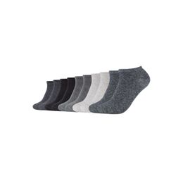 Sneakersocken s.Oliver "Socken 10er Pack", Herren, Gr. 35-38, schwarz (schwarz, grau), Obermaterial: 62% Baumwolle CO. 36% Polyester PES. 2% Elasthan EL., Socken Sneakersocken