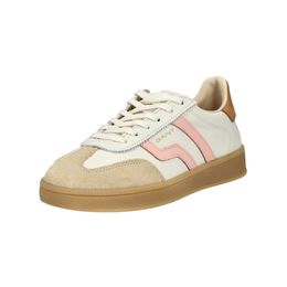 Sneaker Gant "Gant Sneaker Leder", Damen, Gr. 37, wei&szlig;, rosa, Leder, Schuhe Sneaker